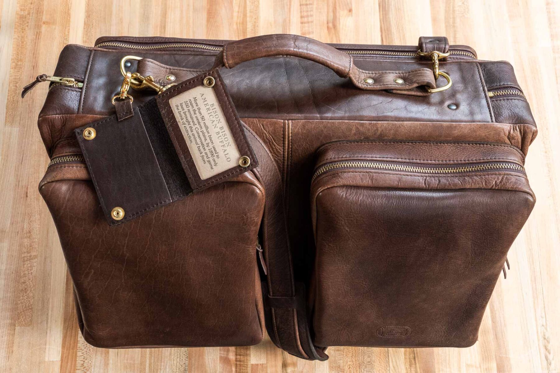 Leather Flight Bag – Handmade Full-Grain Bison Carry-On | Made In USA