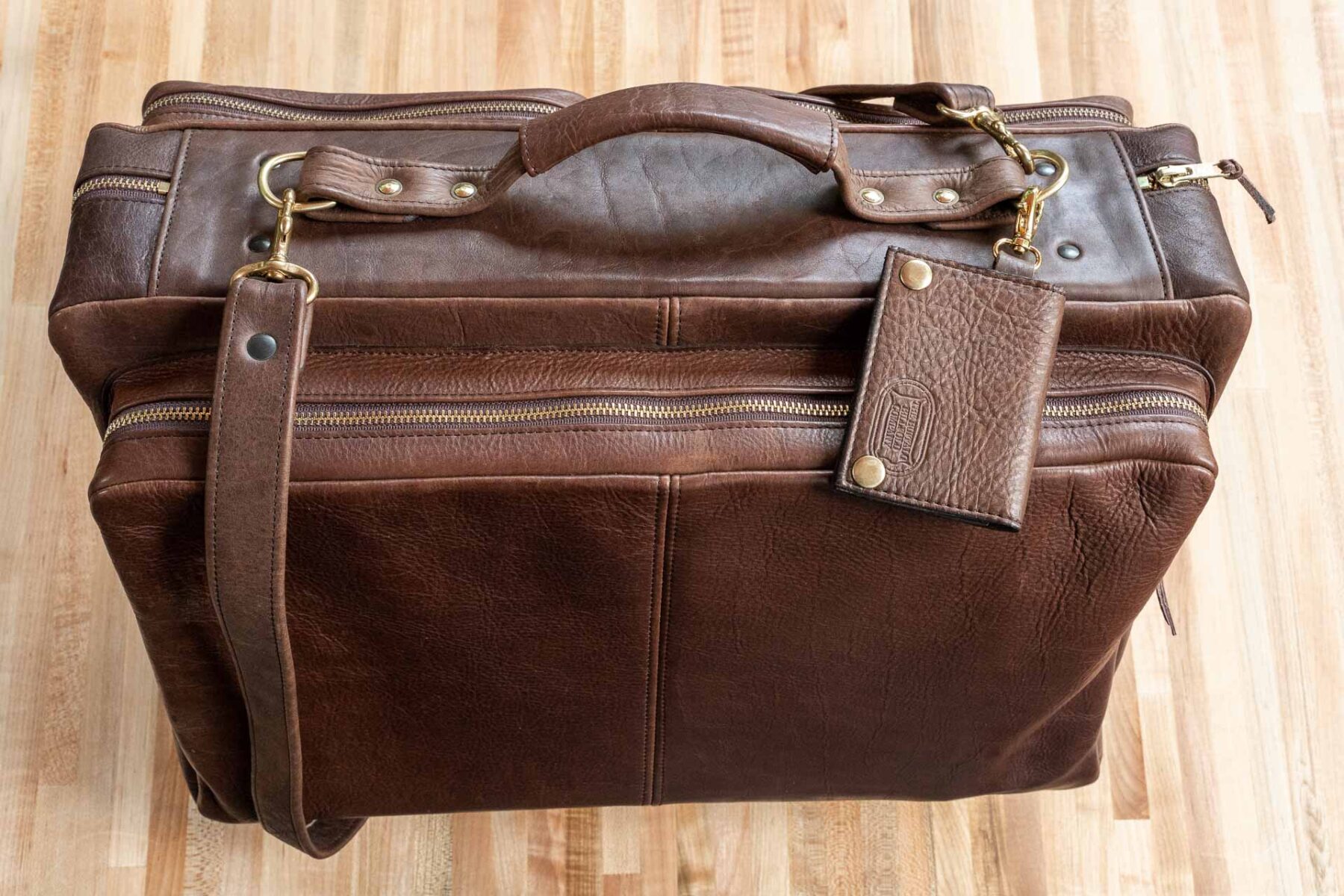 Leather Flight Bag – Handmade Full-Grain Bison Carry-On | Made In USA