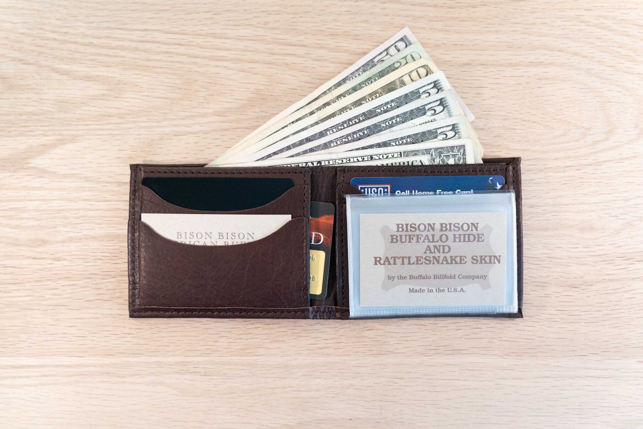 Mens Handmade Bifold Wallet - Made In USA | Buffalo Billfold Company