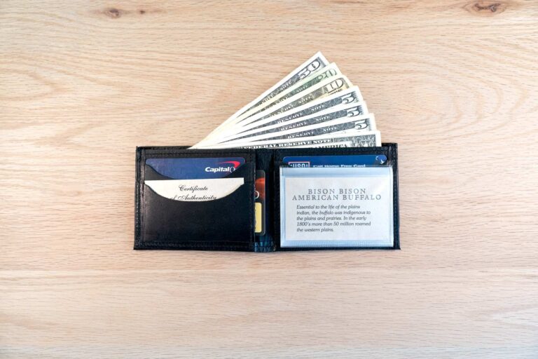 Buffalo Leather RFID Wallet - RFID Blocking Protection - Made In USA