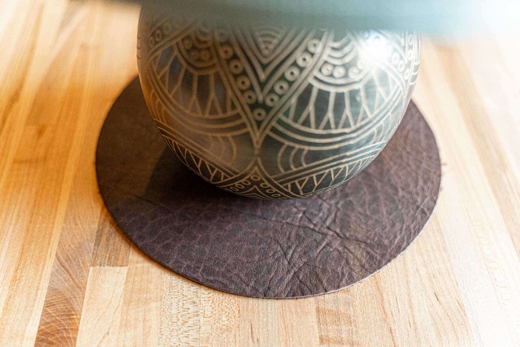 Lamp Base Protective Pad - 9 Inch Round | Buffalo Billfold Company